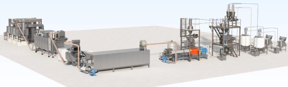 350-450kg/h Bran Flakes Breakfast Cereal Processing Line | Dayi Food ...