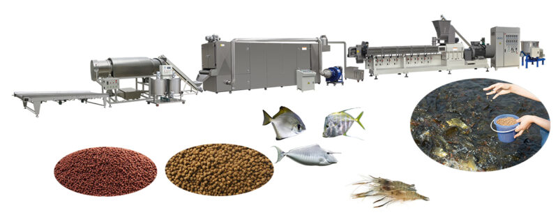 Dry and wet fish feed extruder production principle and process